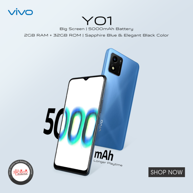 Function လည်းစုံ ဈေးလည်းချို Vivo Y01 (2022 New Arrival) ~ The ICT.com ...
