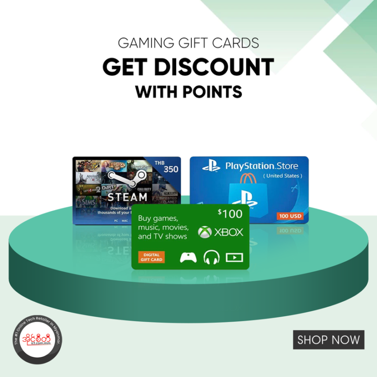 Gaming Gift card, Game card, subscription တွေကို အိုင်စီတီမှာ ဝယ် ရင်း ...